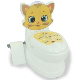 Jamara Meine kleine Toilette Katze mit Sp&uuml;lsound und Toilettenpapierhalter