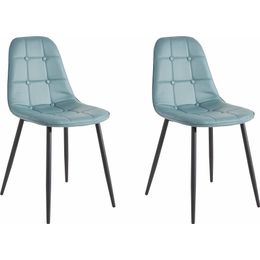Essgruppe OTTO HOME, blau (blau, wei&szlig; hochglanz), Sitzm&ouml;bel-Sets, Essgruppe, Esstisch, Breite 160 cm und 4 Esszimmerst&uuml;hle, Bezug in Kunstleder