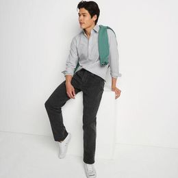 LANDS' END Classic Fit Denim-Jeans mit Stretch, Herren,  Schwarz, Baumwoll-Mischung, by Lands' End