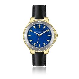 Quarzuhr AMELIA PARKER "AH2-S018G", schwarz, Armbanduhren, Damen, Quarzuhr