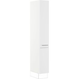 Apothekerschrank IMPULS K&Uuml;CHEN "Valencia & Tirana", Breite/H&ouml;he: 30/205,1 cm", wei&szlig;, B:30cm H:205,1cm T:57,6cm, Dekorfolie, Holzwerkstoff, Schr&auml;nke, Apothekerschrank, vormontiert, mit Auszug, mit K&ouml;rben