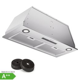 Klarstein Paolo 72 Dunstabzugshaube Einbau 72 cm 520 m&sup3;/h LED Touch A++ Edelstahl