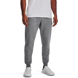 Jogginghose Under Armour "UA Rival Fleece Jogginghose", Herren, Gr. XS, N-Gr, grau (castlerock light heather), Obermaterial: 80% Baumwolle, 20% Polyester, Hosen Jogginghose, f&uuml;r Sportmode und aktive Freizeit, aus Baumwolle und Polyester