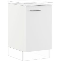 Unterschrank IMPULS K&Uuml;CHEN "Valencia & Tirana", in drei Breiten, H&ouml;he: 72,3 cm", wei&szlig;, B:50cm H:72,3cm T:57,6cm, Dekorfolie, Holzwerkstoff, Schr&auml;nke, Unterschrank, vormontiert, mit Dreht&uuml;r, mit zwei verstellbaren Fachb&ouml;den