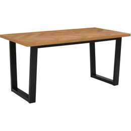 Esstisch OTTO HOME "Marne", beige (naturfarben, schwarz), B:140cm H:72,5cm T:90cm, Tische, Rechteckiger Esstisch Esstisch