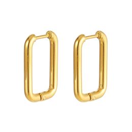 Paar Creolen Lady, goldfarben, Ohrringe, Damen