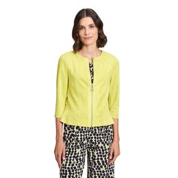 Jackenblazer Betty Barclay "Damen mit Rei&szlig;verschluss", Damen, Gr. 44, bunt (erbsgr&uuml;n), Samt, Obermaterial: 92% Polyester, 8% Elasthan, sehr schmal normal, Rundhals, Blazer, Material