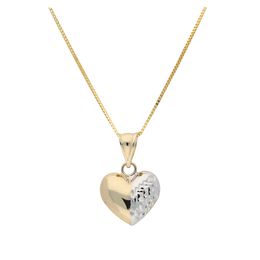 Kette mit Anh&auml;nger Vivance "Herz", gelbgold 375, Halsketten, Damen, Gelbgold 375