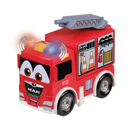 Spielzeug-Auto Happy People "MAN KIDS Feuerwehr 2er Set", bunt, Spielzeugfahrzeuge, KinderB:14cm H:7cm T:10cm, mit Licht und Sound, B:14cm H:7cm T:10cm