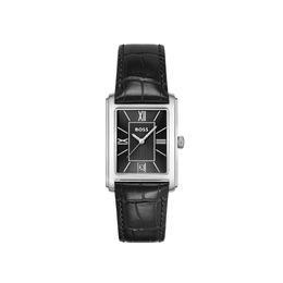 Quarzuhr BOSS "PRINCIPLE DRESS", schwarz, Armbanduhren, Damen, Quarzuhr, Armbanduhr, Damenuhr, Herrenuhr, Lederarmband, analog, Tag