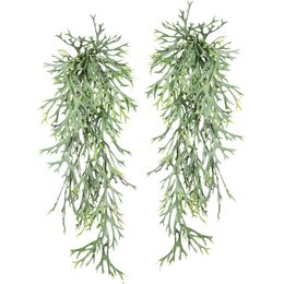 Kunstranke Creativ green "Geweihfarnh&auml;nger", gr&uuml;n, B:15cm H:75cm, Kunststoff, Kunstpflanzen, 2er Set