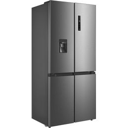 Hanseatic Multi Door "HCD18983CWD", Energieeffizienz: C (A-G), silber (edelstahlfarben), Wasserspender, K&uuml;hlschr&auml;nke, inkl. 3 Jahre Herstellergarantie