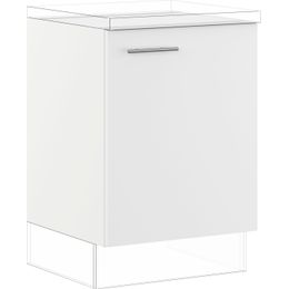 Unterschrank IMPULS K&Uuml;CHEN "Valencia & Tirana", in drei Breiten, H&ouml;he: 72,3 cm", wei&szlig;, B:60cm H:72,3cm T:57,6cm, Dekorfolie, Holzwerkstoff, Schr&auml;nke, Unterschrank, vormontiert, mit Dreht&uuml;r, mit zwei verstellbaren Fachb&ouml;den