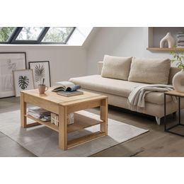 Couchtisch PAROLI, braun (eiche, eiche, eiche), B:100cm H:45,5cm T:65cm, Tische, Couchtisch
