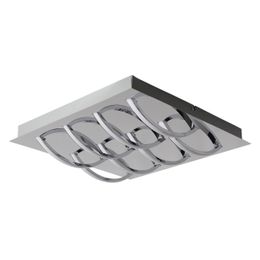 N&auml;ve N&Auml;VE LED Deckenleuchte "Manchester", chrom, 1, H: 8,5cm, 1 Stk., Leuchten, 3 Stufen dimmbar per Wandschalter, chrom, opal, Lichtfarbe warmwei&szlig;, LED Deckenleuchte
