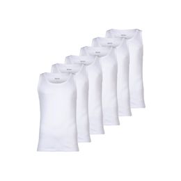 Unterhemd BOSS "Unterhemd TankTop 3P Classic 6er Pack", Herren, Gr. M, N-Gr, wei&szlig;, Obermaterial: 100% Baumwolle CO., Unterhemden Unterhemd