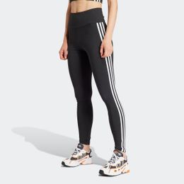 Leggings adidas originals "3 S LEGGINGS", Damen, Gr. XS, N-Gr, schwarz (schwarz, normal, gr.), Obermaterial: 93% Baumwolle, 7% Elasthan, Hosen Leggings, mit sportlichem Style, aus weichem Baumwollmix, mit Elasthan-Anteil