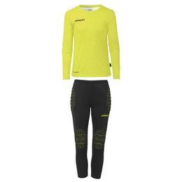 Sportanzug Uhlsport "Torwart-Sets Prediction Junior Kids", Jungen, Gr. 152, gelb (fluo gelb, schwarz), Obermaterial: 100% Polyester Pol. recyc.., Sportanz&uuml;ge