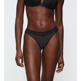 Brasilslip Triumph "That Night in Vegas", Damen, Gr. 38, schwarz, Mesh, Spitze, Obermaterial: 86% Polyamid, 14% Elasthan, Unterhosen, aus Spitze und Mesh, elastisch, figurbetont, elegant