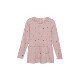 Longsleeve Minymo "Longsleeve MITunic", M&auml;dchen, Gr. 110, rosa (deauville mauve), Obermaterial: 95% Baumwolle CO. 5% Elasthan EL., Blusen