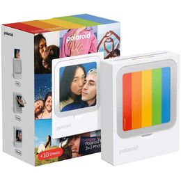 Polaroid Fotodrucker "HiPrint 3x3 Pocket Photo Print", bunt (wei&szlig;), B:13,1cm H:3cm T:10,3cm, Drucker