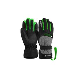 Skihandschuhe Reusch "Flash GORE-TEX Junior", M&auml;dchen, Gr. 6,5, grau (grau, schwarz), 90% Polyester, 10% Lederimitat, mehrfarbig, Handschuhe, mit praktischer Handgelenkschlaufe