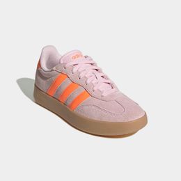 Sneaker adidas Sportswear "BARREDA", Damen, Gr. 37, rosa (clear pink, lucid orange, gum 3), Leder, Synthetik, Schuhe Sneaker, inspiriert vom Design des adidas handball spezial