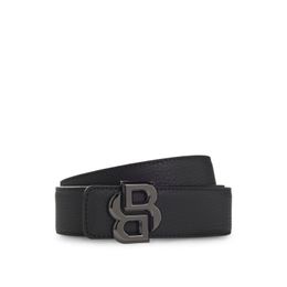 Wendeg&uuml;rtel BOSS "B_Icon-Gr-St Sr35", Herren, Gr. 100, schwarz 006, Leder, mehrfarbig, G&uuml;rtel, aus italienischem Leder