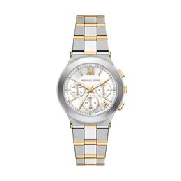 Chronograph Michael Kors "Billie", edelstahlfarben, gelbgoldfarben, Armbanduhren, Damen, Chronograph, Quarzuhr, Armbanduhr, Damenuhr, Edelstahlarmband, analog, Tag