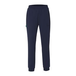 Jogginghose Uhlsport "Jogginghose ID Women", Damen, Gr. S, US, blau (marine), Obermaterial: 72% Baumwolle CO(Bio). 28% Polyester Pol. recyc.., Hosen Jogginghose