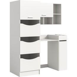 Badm&ouml;bel-Set Welltime "FALAS, 4-teilig, Hauswirtschaftsraum Set, Breite 126 cm", wei&szlig; nb, B:126cm H:195cm T:68cm, Holzwerkstoff, Kastenm&ouml;bel-Sets, Badm&ouml;bel-Set, Kombination, Waschmaschinenumbau, Waschmaschinenschrank, W&auml;schekammer