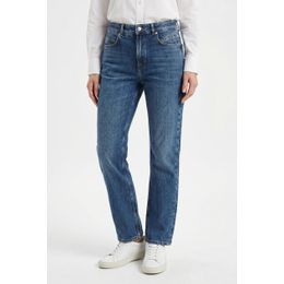 Slim-fit-Jeans BOSS Orange "ADA SLIM HR 2.0 Premium Damenmode", Damen, Gr. 27, L&auml;nge 30, dunkelblau 403, Denim/Jeans, Obermaterial: 100% Baumwolle, slim fit lang, Jeans Slim-fit-Jeans, mit hohem Bund