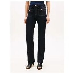 Bootcut-Jeans Tommy Hilfiger "DNM RINSE BOOTCUT RW", Damen, Gr. 28, L&auml;nge 30, rinse, Denim/Jeans, Obermaterial: 99% Baumwolle, 1% Elasthan, unifarben, regular fit, Jeans