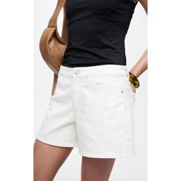 Jeansshorts Vila "VIJAF RW DENIM SHORTS-NOOS", Damen, Gr. 34, N-Gr, cloud dancer, Denim/Jeans, Obermaterial: 99% Baumwolle, 1% Elasthan, unifarben, regular fit kurz, Jeans Jeansshorts