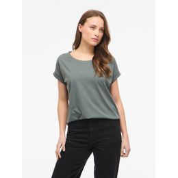 Rundhalsshirt Vila "VIDREAMERS NEW PURE T-SHIRT/SU-NOOS", Damen, Gr. L, balsam gr&uuml;n, Jersey, Obermaterial: 50% Baumwolle, 50% Polyester, unifarben, regular fit normal, Rundhals, Shirts Rundhalsshirt, Baumwollmischung, regular fit