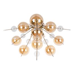 N&auml;ve N&Auml;VE Deckenleuchte "Explosion", goldfarben, klar, 6, &Oslash; 10cm H: 38cm, 1 Stk., Leuchten, halbrund, Glaskugeln an Metallst&auml;ben, exkl. 6x G9, Deckenleuchte