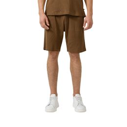 Webshorts s.Oliver, Herren, Gr. 3XL, N-Gr, braun, Web, Obermaterial: 60% Baumwolle, 40% Polyester, unifarben, l&auml;ssig geschnitten kniefrei, Hosen, mit Gummizug und