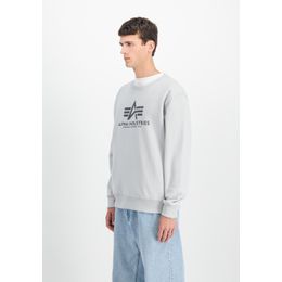 Sweater Alpha Industries "Basic Sweatshirt BL", Herren, Gr. L, grau (pastel grau), Obermaterial: 80% Baumwolle, 20% Polyester, regular fit, Sweatshirts Sweater