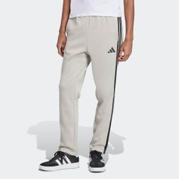 Sporthose adidas Sportswear "M 3S FL O PT", Herren, Gr. XL, N-Gr, metallicl grau, schwarz, normal, gr., Obermaterial: 55% Baumwolle, 36% Polyester, 9% Viskose, Hosen Sporthose, aus Baumwolle, Polyester und Viskose, offener Saum