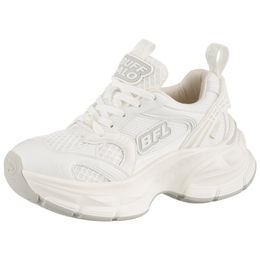 Plateausneaker Buffalo "RIDR ONE", Damen, Gr. 40, wei&szlig;, beige, Lederimitat, Synthetik, Textil, Schuhe Plateausneaker, Halbschuh, Schn&uuml;rschuh, Chunky-Sneaker mit trendy Plateausohle