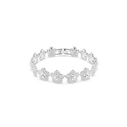 Armkette Swarovski "Schmuck Geschenk Capsule Armband", metallfarben, kristallwei&szlig;, kristallwei&szlig;, Armb&auml;nder, Damen, Metall, Armkette, mit Swarovski Kristall