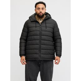Jack & Jones PlusSize Steppjacke "JCOPOINT PU PUFFER JACKET BF PLS", Damen, Gr. 3XL, schwarz, Web, Obermaterial: 100% Polyester, JACK & JONES PLUSSIZE, unifarben, regular fit h&uuml;ftlang, elastischer Bund, Jacken Steppjacke