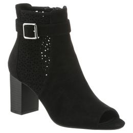 Stiefelette ANISTON SHOES, Damen, Gr. 41, schwarz, Velourslederimitat, Schuhe Stiefelette, Abendstiefelette, Fr&uuml;hlingsschuh, Zierschnalle