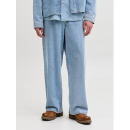 Jack & Jones Weite Jeans JACK & JONES "JJIDAVE JJJAX AKM 165 LN", Herren, Gr. 31, L&auml;nge 32, light blau denim, Denim/Jeans, Obermaterial: 100% Baumwolle, lang, Jeans, Baumwolle