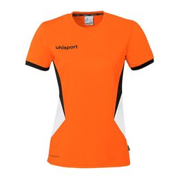 Trainingsshirt Uhlsport "Trainings-T-Shirt Equipe 29 Women", Damen, Gr. L, orange (fluo orange, wei&szlig;, schwarz), Obermaterial: 100% Polyester Pol. recyc.., Shirts