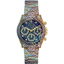 Multifunktionsuhr Guess "SERPENTINA", bunt, Armbanduhren, Damen, Quarzuhr, Armbanduhr, Damenuhr, Datum, 12/24-Std.-Anzeige