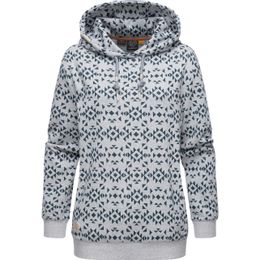 Hoodie Ragwear "Cinda", Damen, Gr. M (38), grau (hellgrau), Sweatware, 70% Baumwolle, 30% Polyester, bequem h&uuml;ftbedeckend, asymmetrischer Ausschnitt, &Auml;rmel ohne &Auml;rmelschlitz Rippb&uuml;ndchen, Sweatshirts Hoodie, modischer Kapuzenpullover mit hohem Kragen