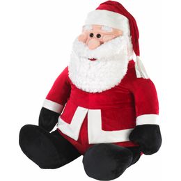 Kuscheltier Heunec "Weihnachtsmann XL, ca. 100 cm", rot (rot, wei&szlig;, schwarz), Pl&uuml;schfiguren, KinderH:100cm, Polyester, Kuscheltier, H:100cm