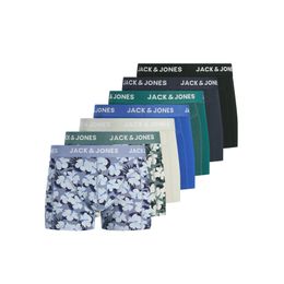 Jack & Jones Trunk JACK & JONES "JACBEN TRUNKS 7 PACK STYD", Herren, Gr. L, 7 Stk., north atlantic pack:country blau, night sky, dazzling blau, mineral gray, mediterranea, schwarz, Jersey, Obermaterial: 95% Baumwolle, 5% Elasthan, gemustert, unifarben mit Farbeinsatz, Unterhosen, Baumwollmischung, elastischer Bund