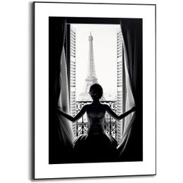 Bild mit Rahmen Reinders "Paris Balcony", schwarz (farbe rahmen: schwarz, farbe bild(er): schwarz, wei&szlig;), B:50cm H:70cm T:1,6cm, MDF, Bilder